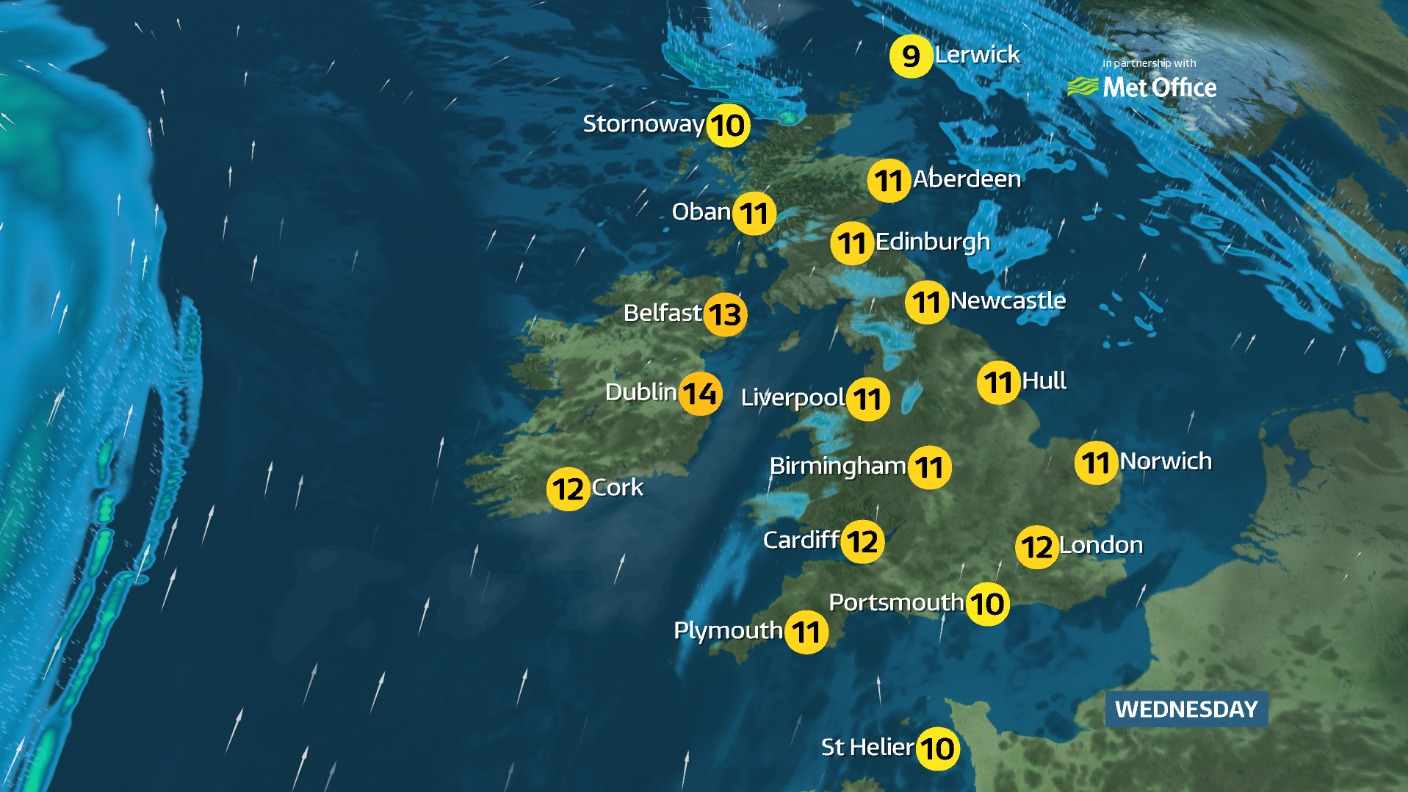 Cloudy start makes way for mixed weather on mild Wednesday | ITV News