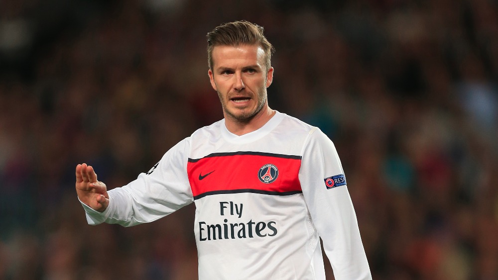 David Beckham sent off after six minutes following a dangerous lunge on ...