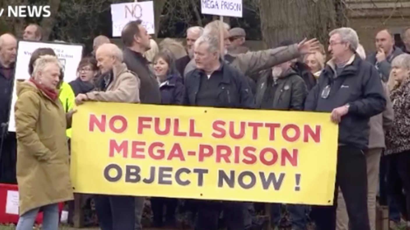 Residents hold protest over plans for new 'super prison' near York ...