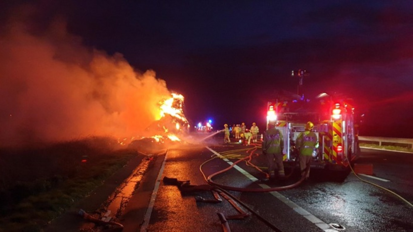 M5 lorry fire believed to be caused by 'careless fag end' | ITV News ...