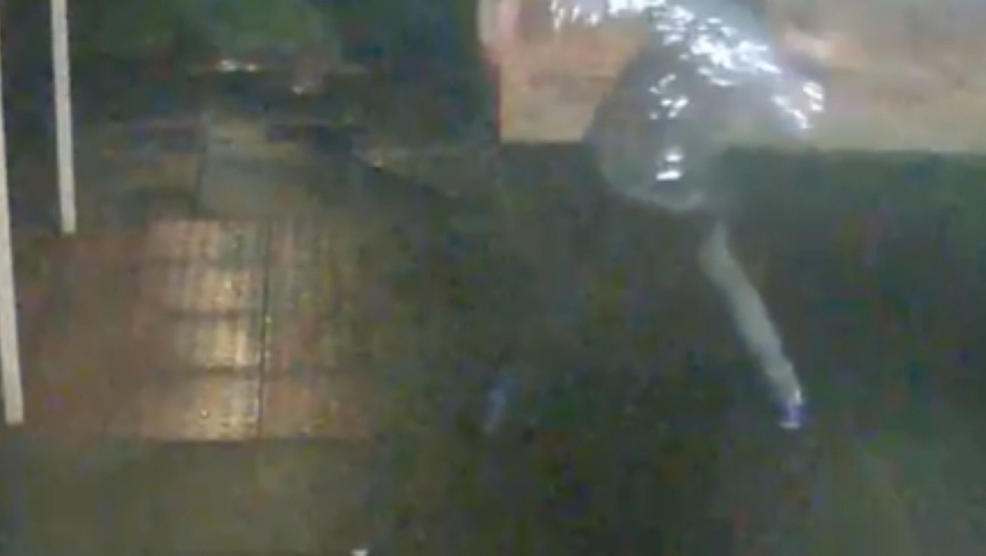 CCTV shows vandal smashing windows at police station | ITV News Anglia