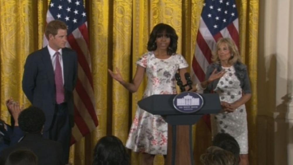 Prince Harry meets Michelle Obama on US trip | ITV News