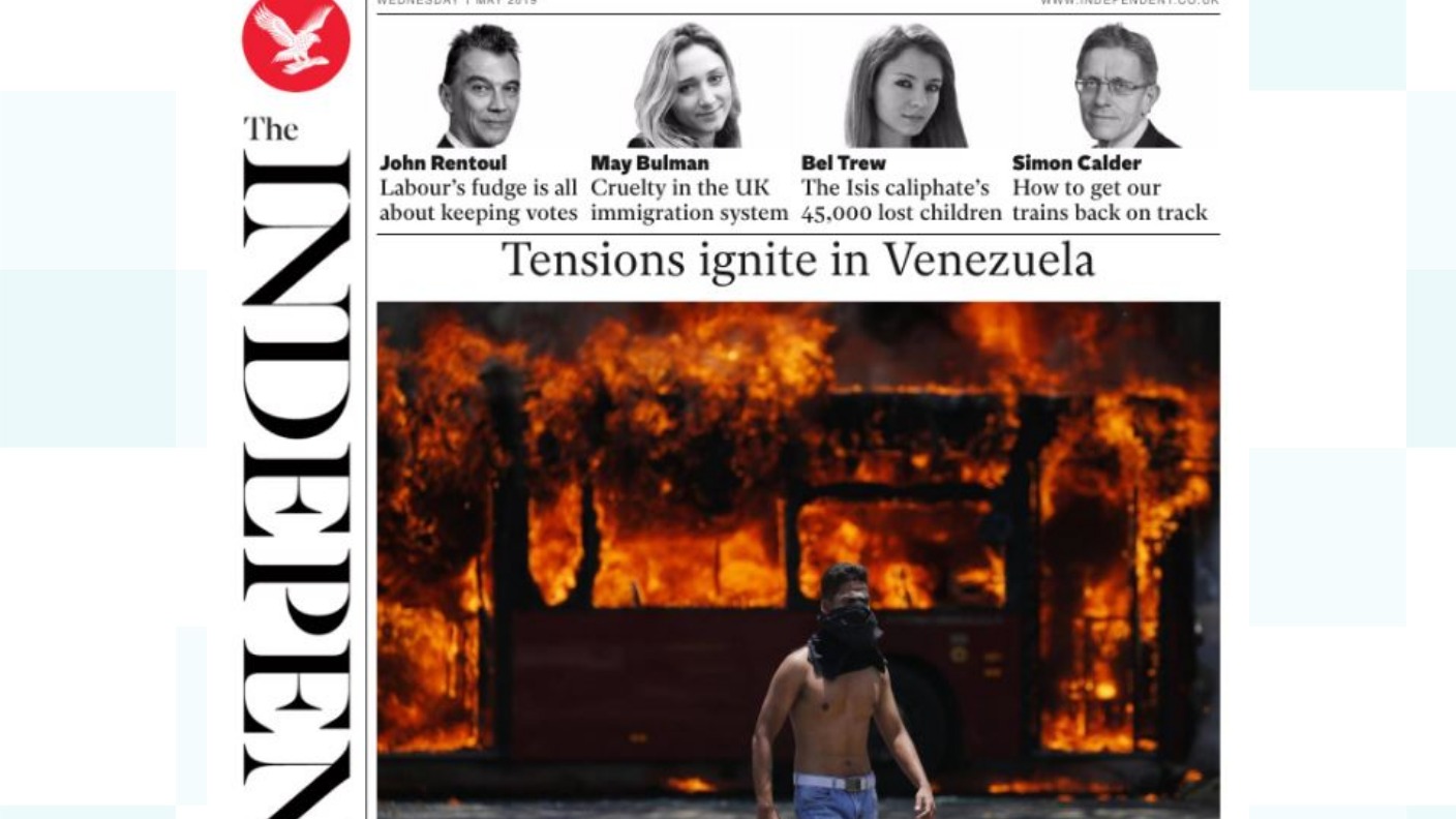 Powerful imagery from the escalating situation in Venezuela makes front ...