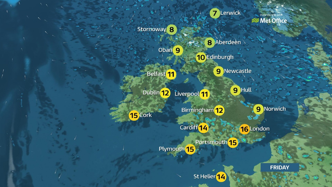Uk Weather Sunny Spells And Scattered Showers Itv News