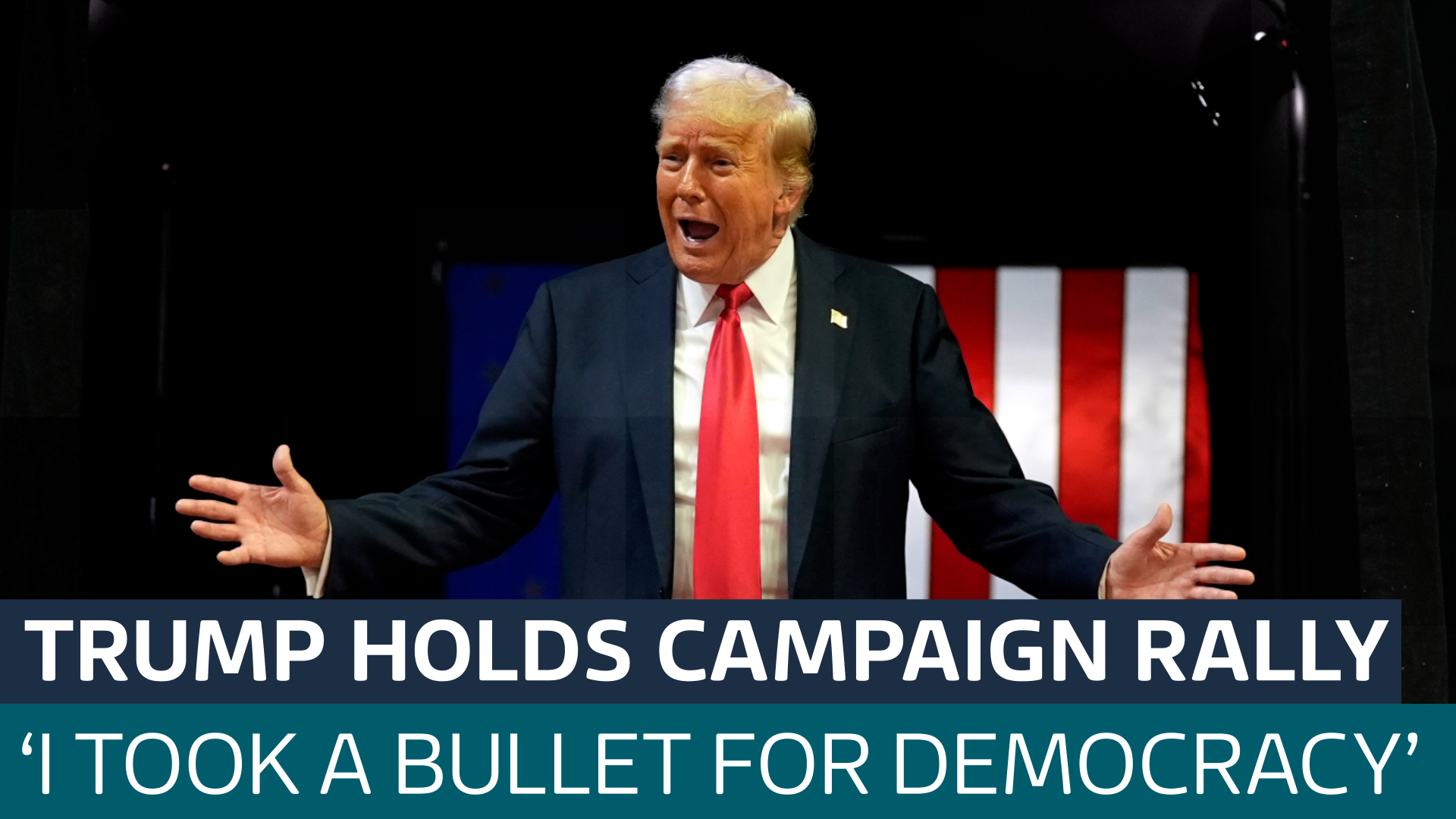Trump tells thousands he 'took a bullet for democracy' at rally in ...