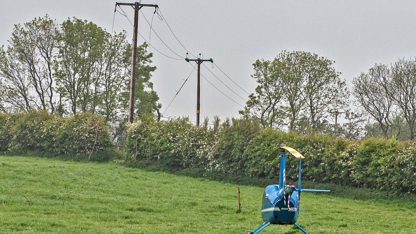 Power cuts after helicopter hits overhead lines | UTV | ITV News