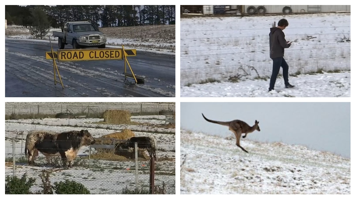 Snow falls in Australia's sunshine state of Queensland | ITV News