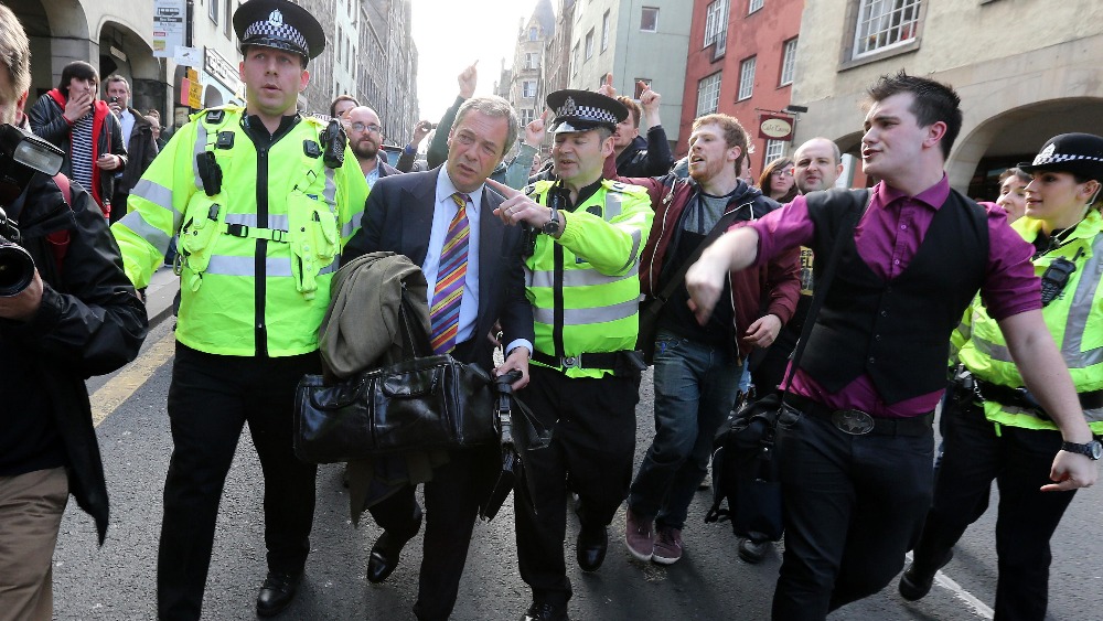 Farage: Salmond should have condemned anti-UKIP protests | ITV News
