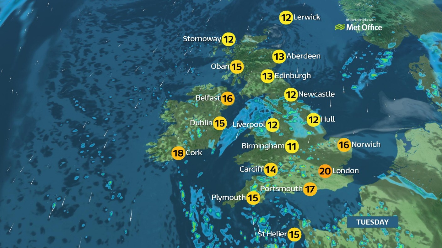 UK weather: Rain and strong winds to continue | ITV News