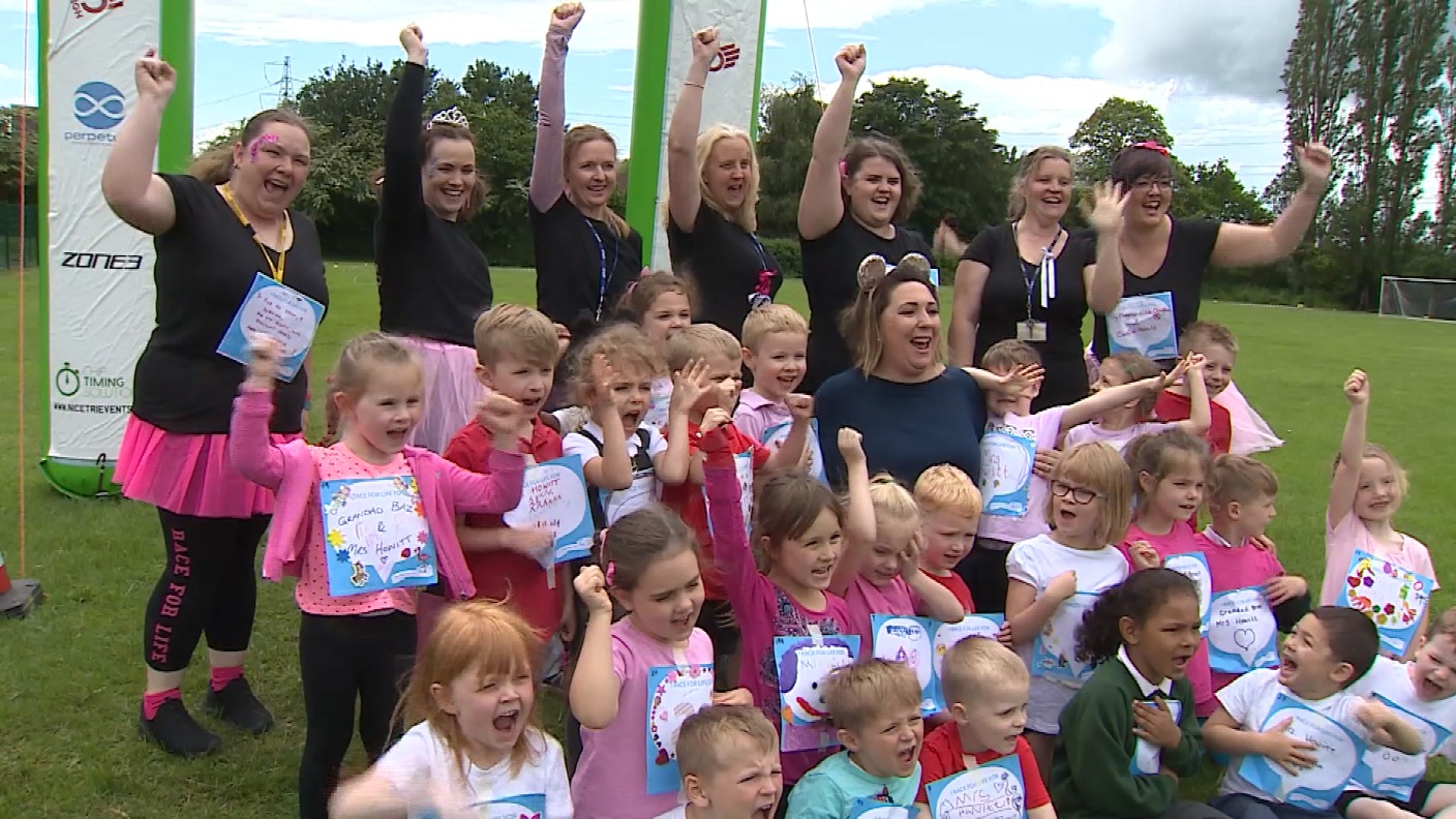 St Neots children stage own 'Race for Life' in aid of popular teacher ...
