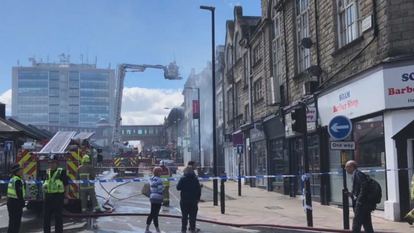 Crews are tackling a large fire between Station Parade and Beulah ...