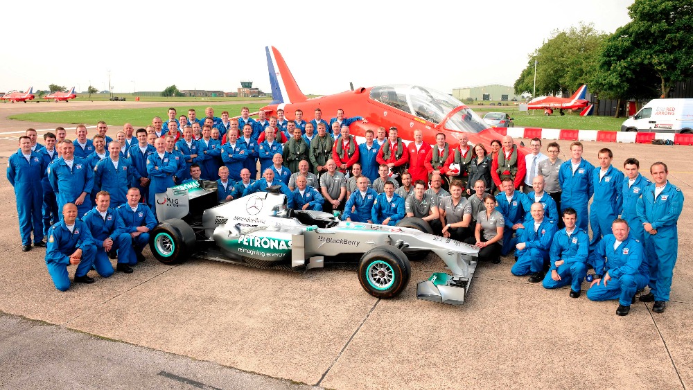 In pictures: Lewis Hamilton flies with the Red Arrows | ITV News Calendar