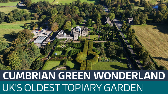 Historic topiary garden at Levens Hall undergoes extensive six-month ...