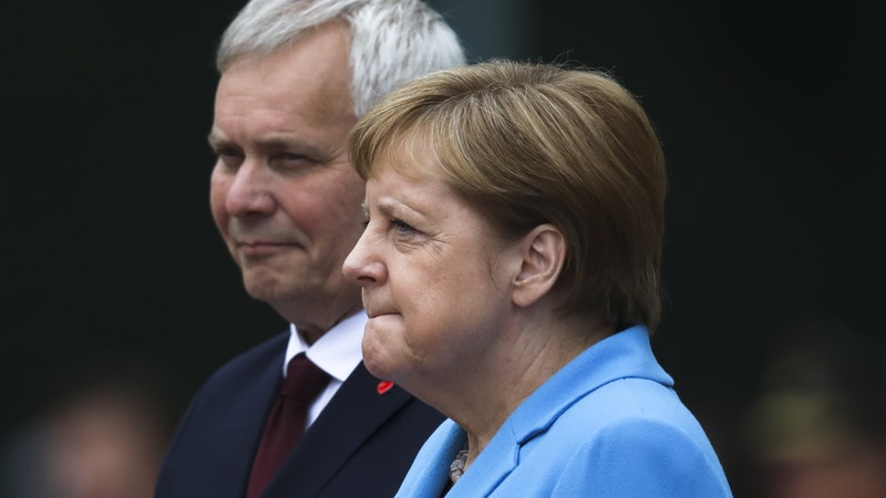  I m Fine German Leader Angela Merkel Says As She s Seen Visibly