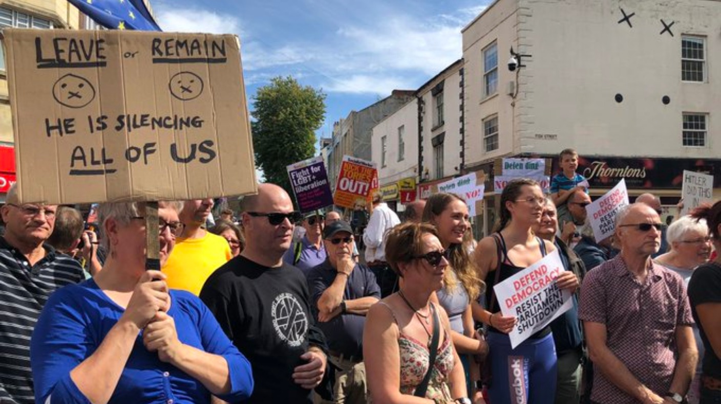 Protests across the east over decision to suspend parliament | ITV News ...