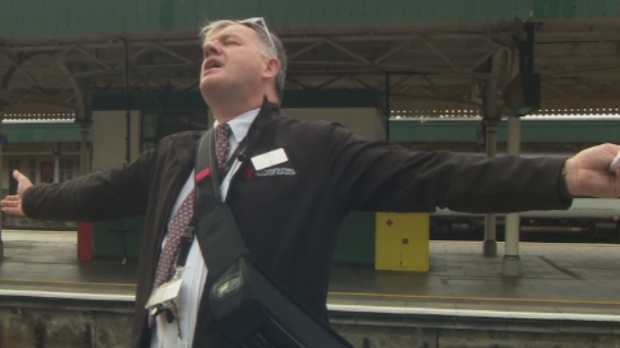 The singing train conductor who cheers up the commute for his ...