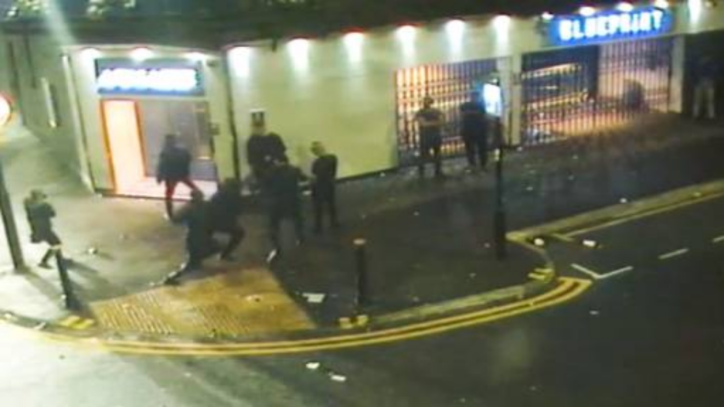 Shocking moment woman nearly killed after driver crashes into lamppost ...