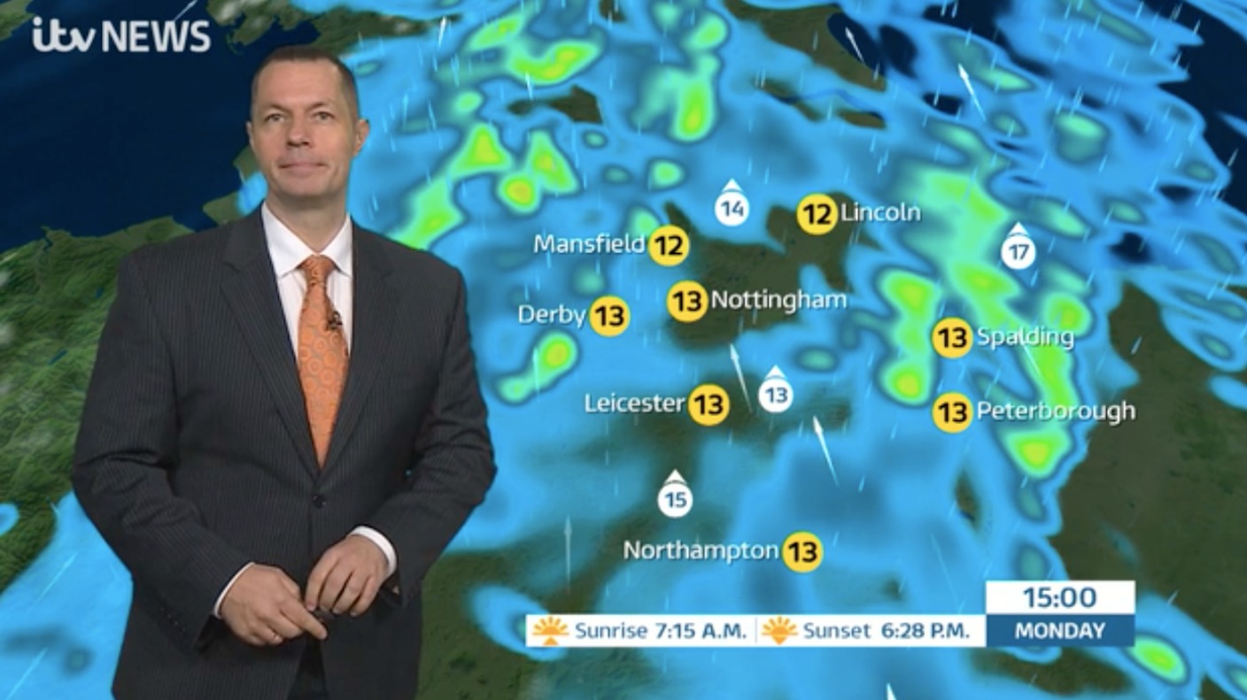 East Midlands Weather: Becoming dry overnight, further rain Monday ...