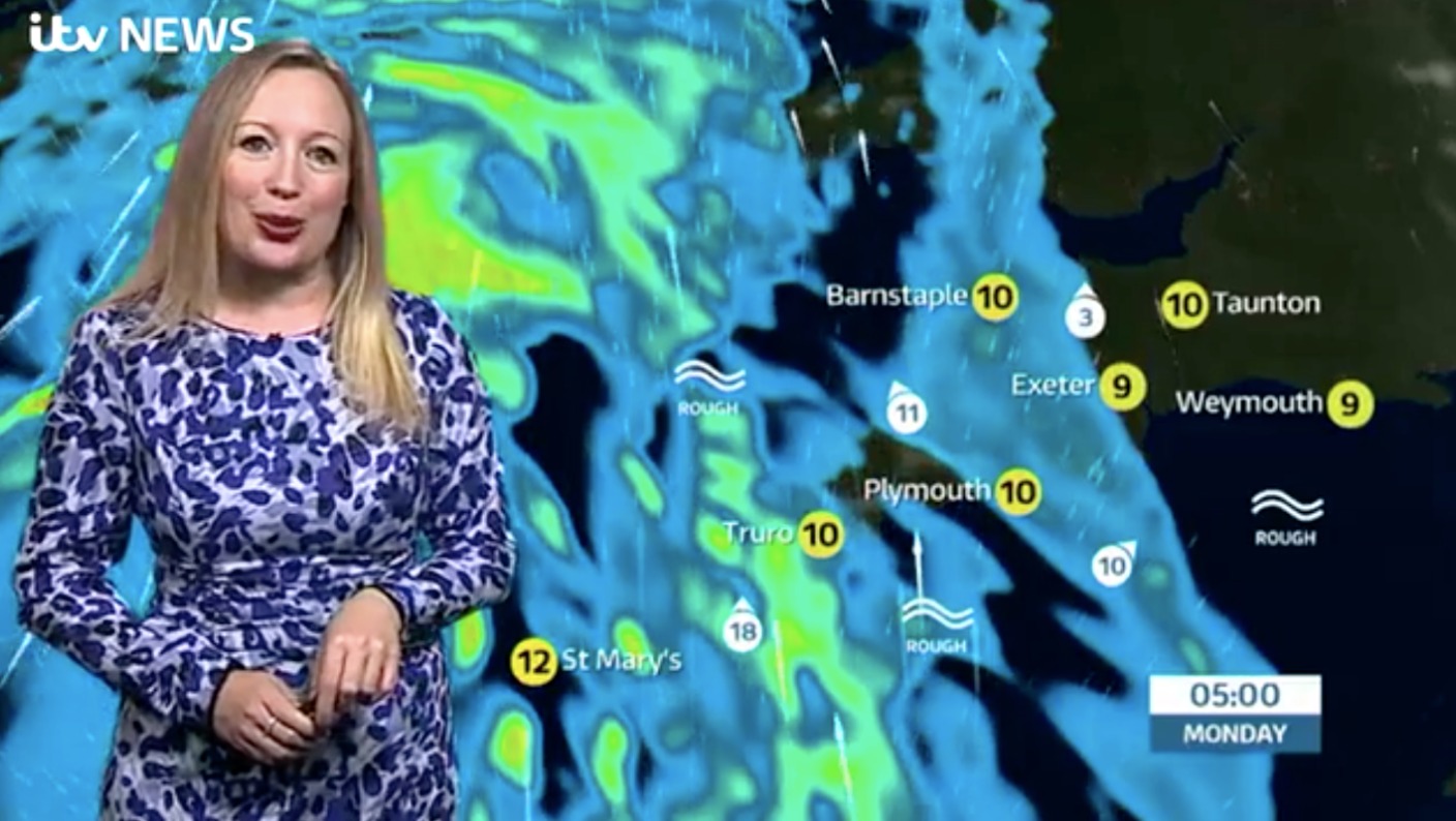 Starting dry with cloud gradually increasing and rain moving in around ...