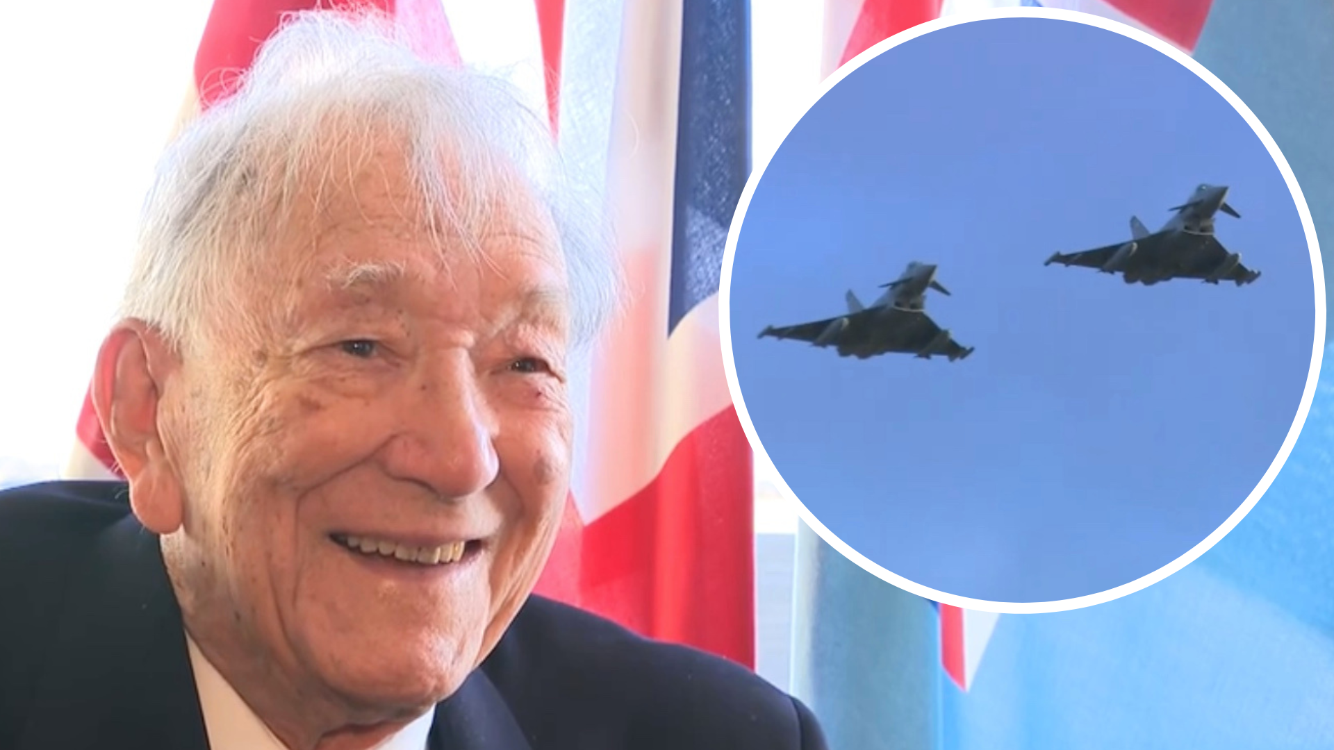 RAF airman's 100th birthday marked with Typhoon flypast at Teesside ...