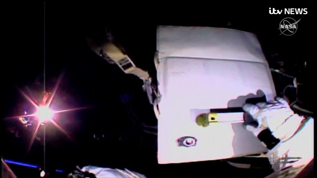 First all-female spacewalking team makes history | ITV News