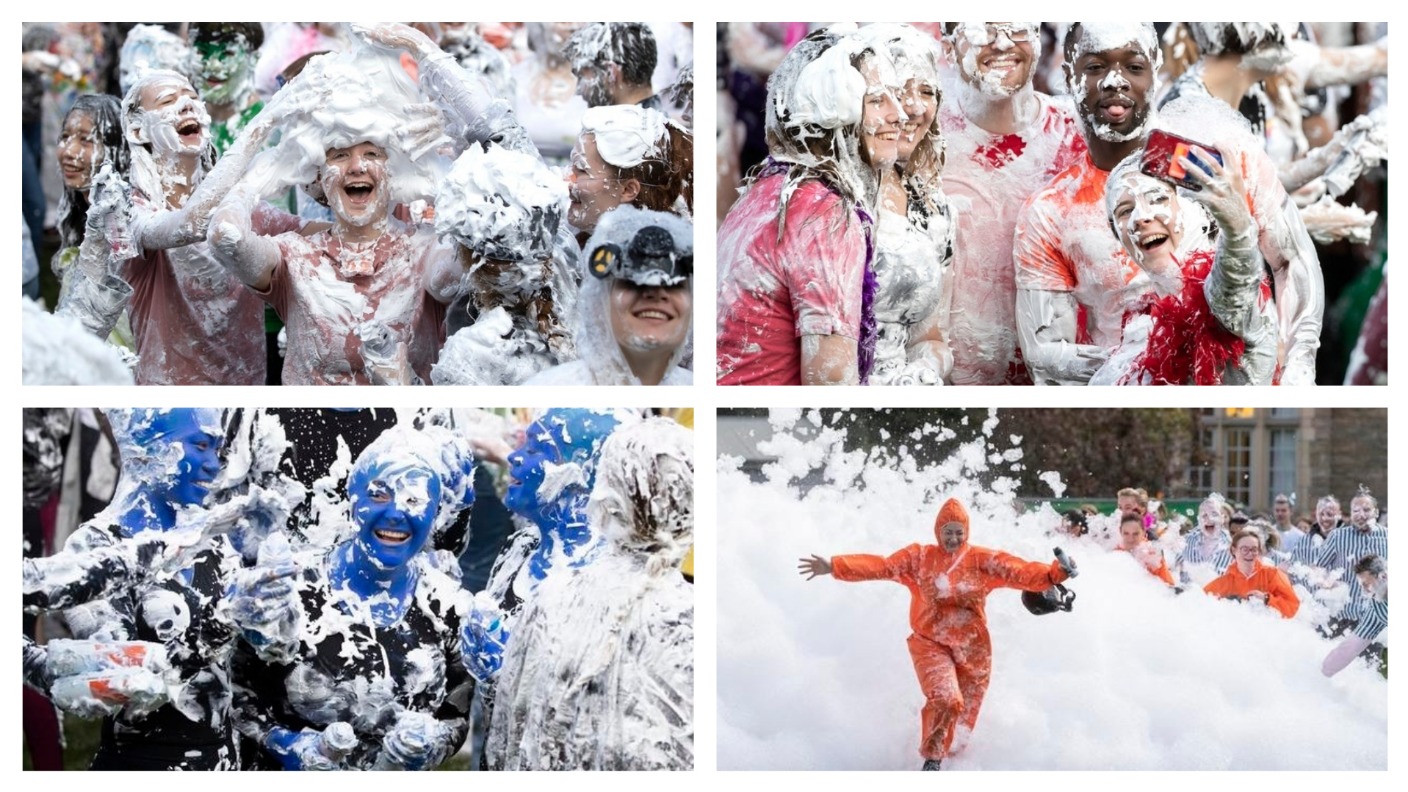 In pictures: St Andrews students take part in annual foam fight | ITV News