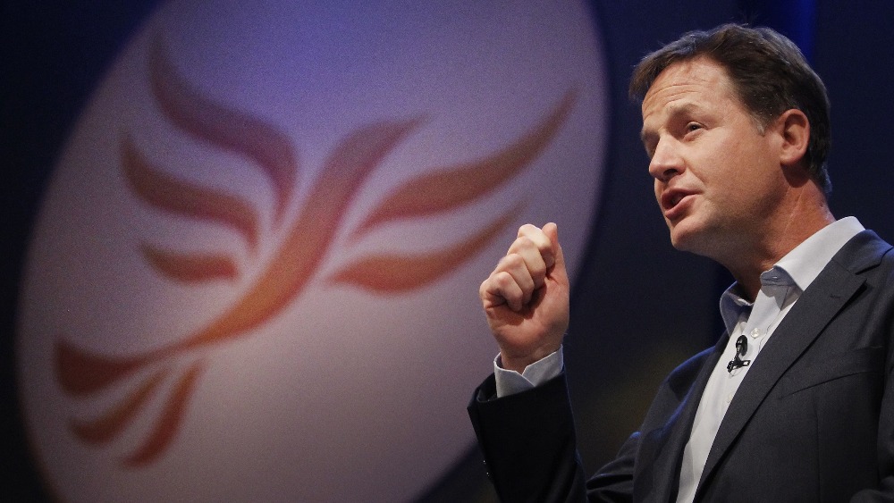 Clegg takes swipe at Tories during Lib Dem rally speech | ITV News