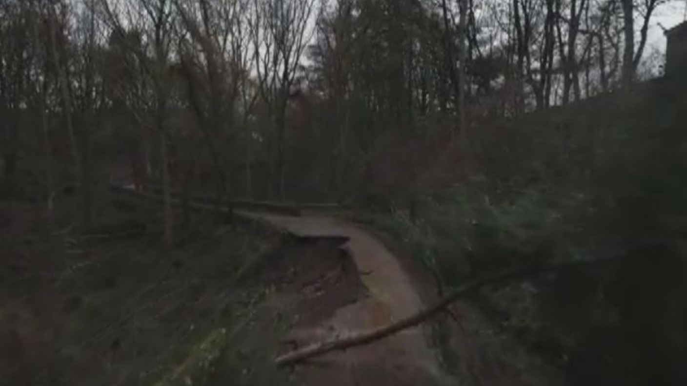 Drone footage reveals extent of damage caused by landslide | ITV News ...
