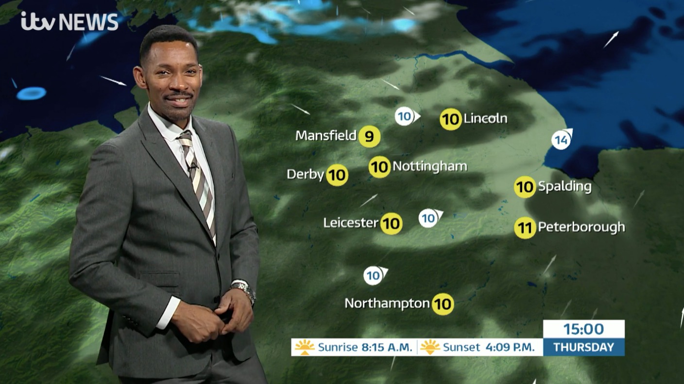East Midlands Weather: Drier and brighter today. Rain overnight | ITV ...