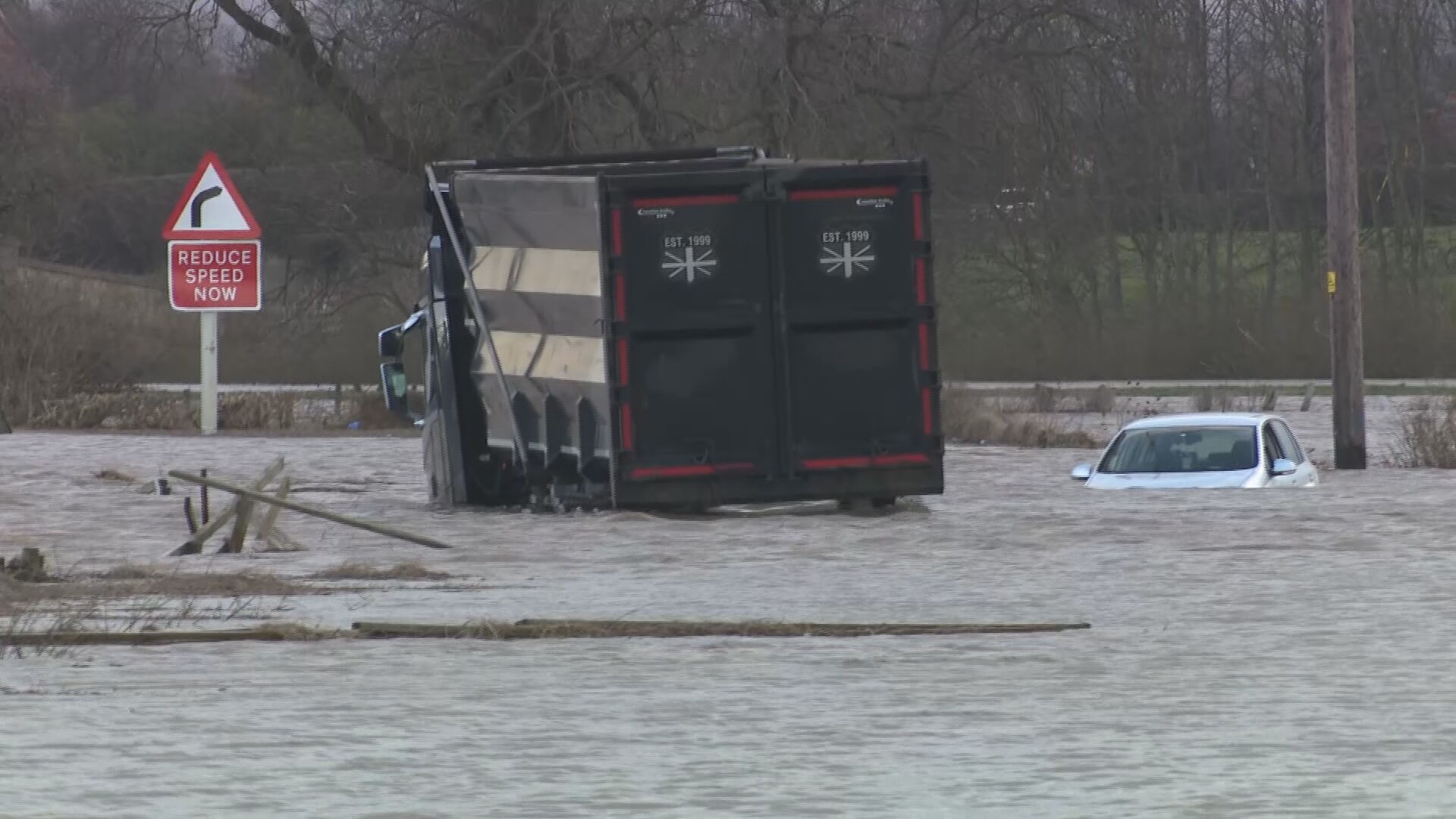Five people and two dogs trapped in flood water in North Yorkshire ...