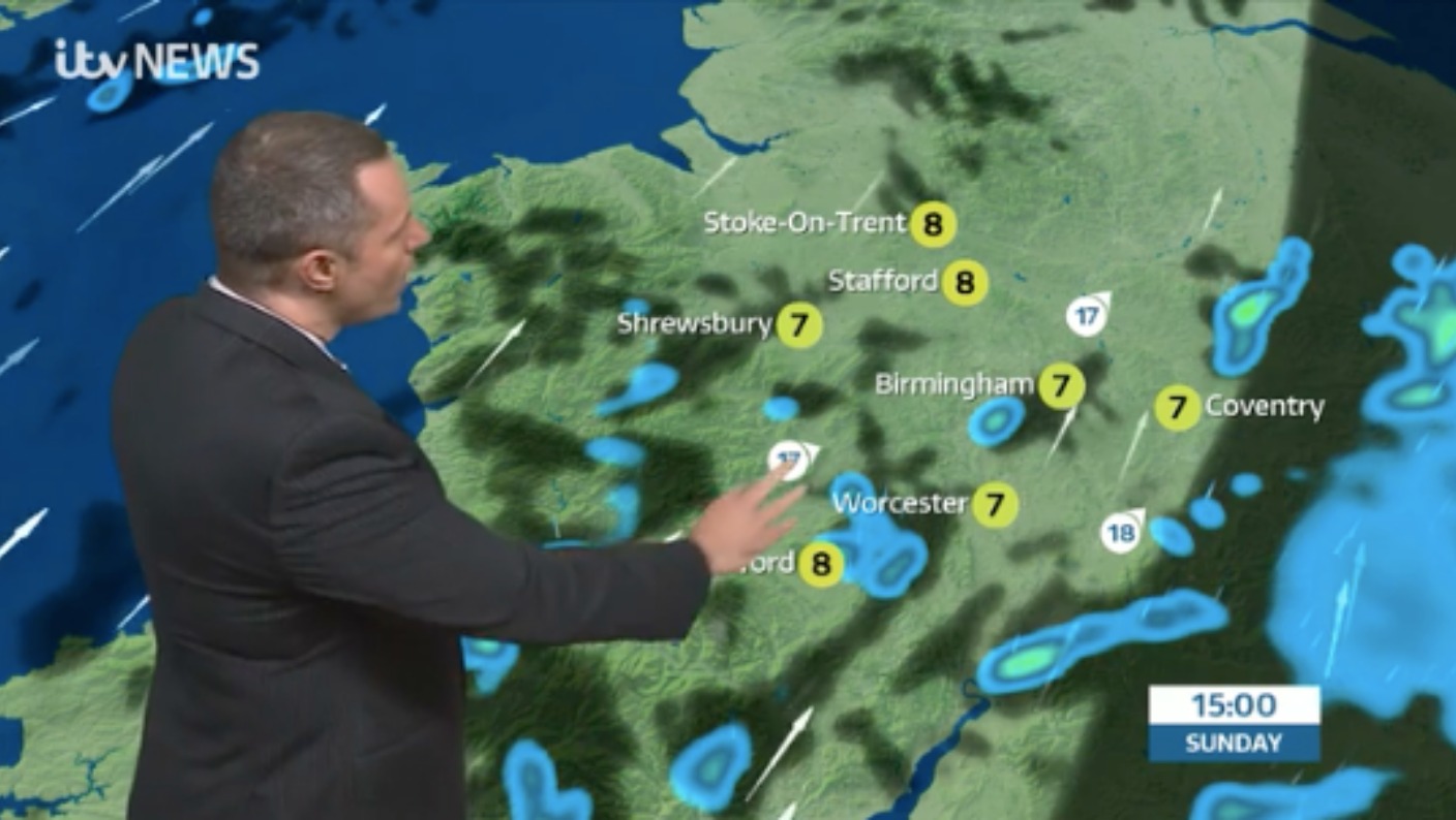 West Midlands Weather: Heavy rain clearing to sunshine and blustery ...