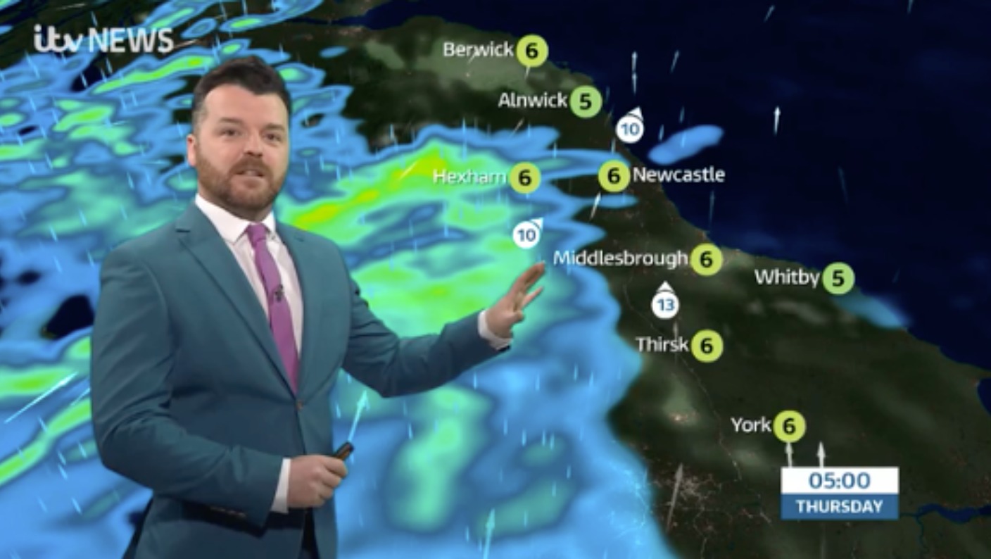 Weather: Further rain overnight for the Tyne Tees region | ITV News ...
