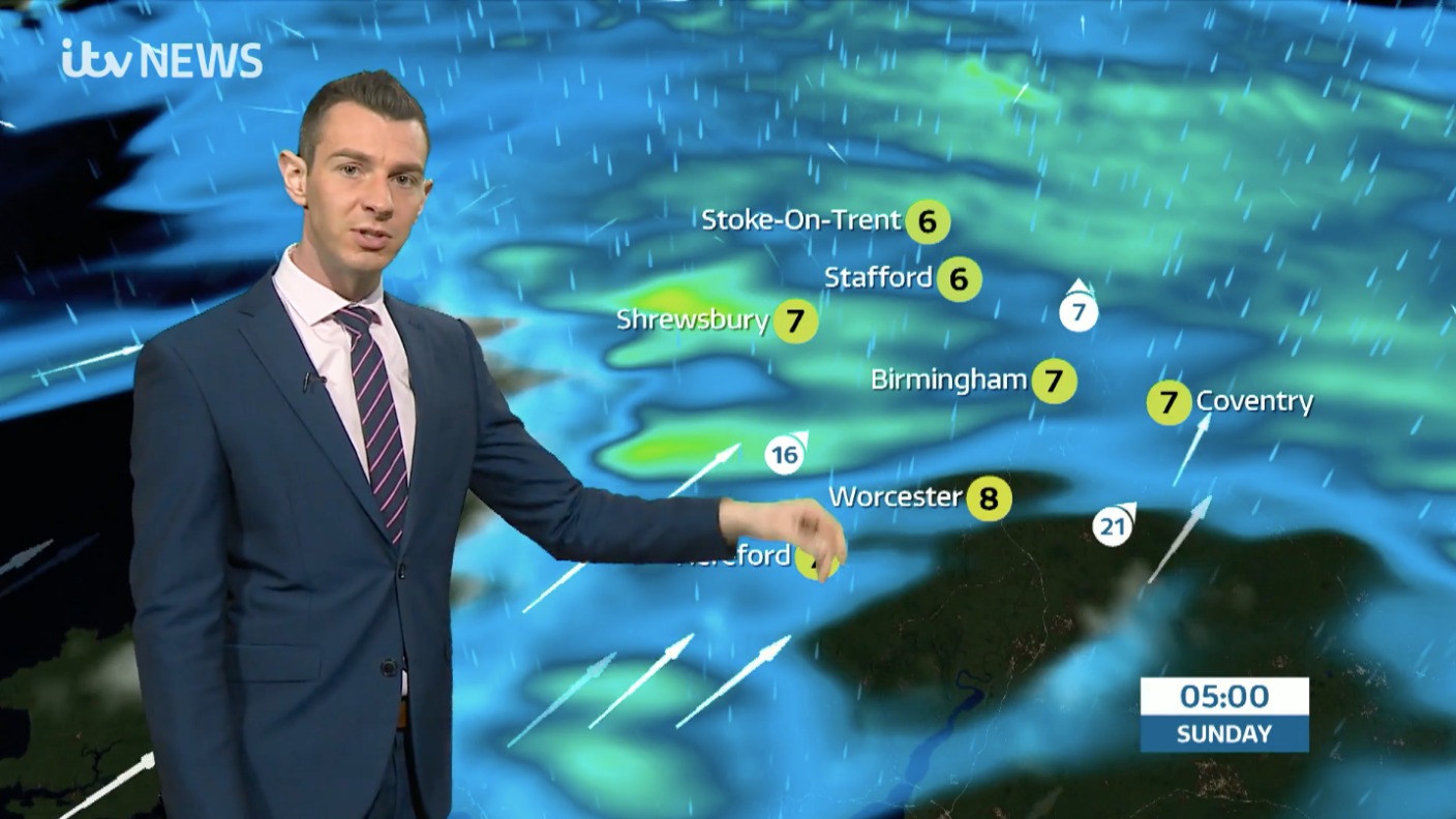 West Midlands Weather: Widespread rain moving in overnight, mostly dry ...