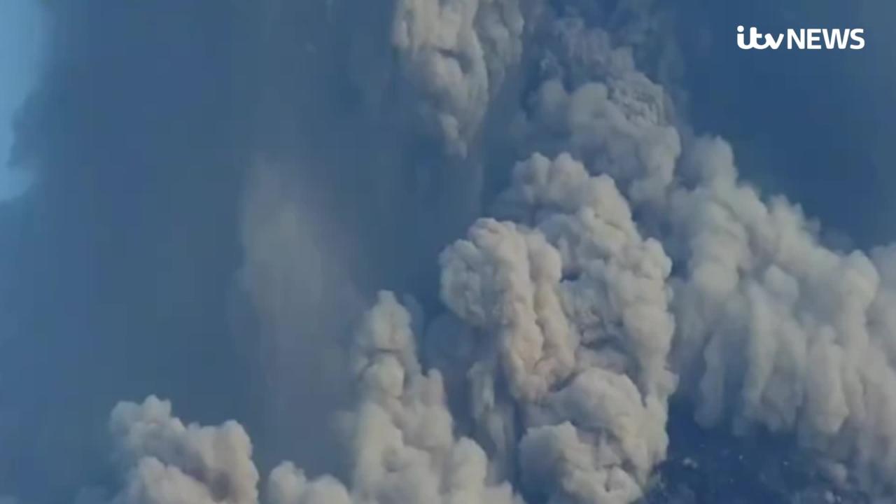Indonesia’s most active volcano Mount Merapi erupts | ITV News