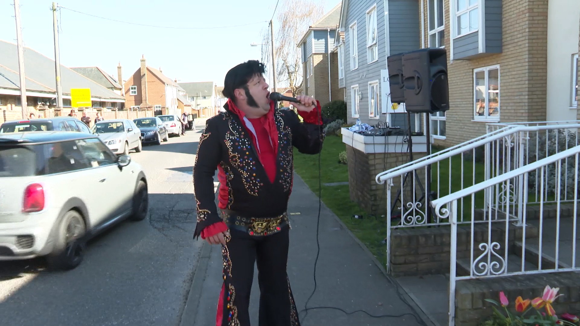 Trapped in a flat: 'Elvis' sings to care home residents on Mothers Day ...