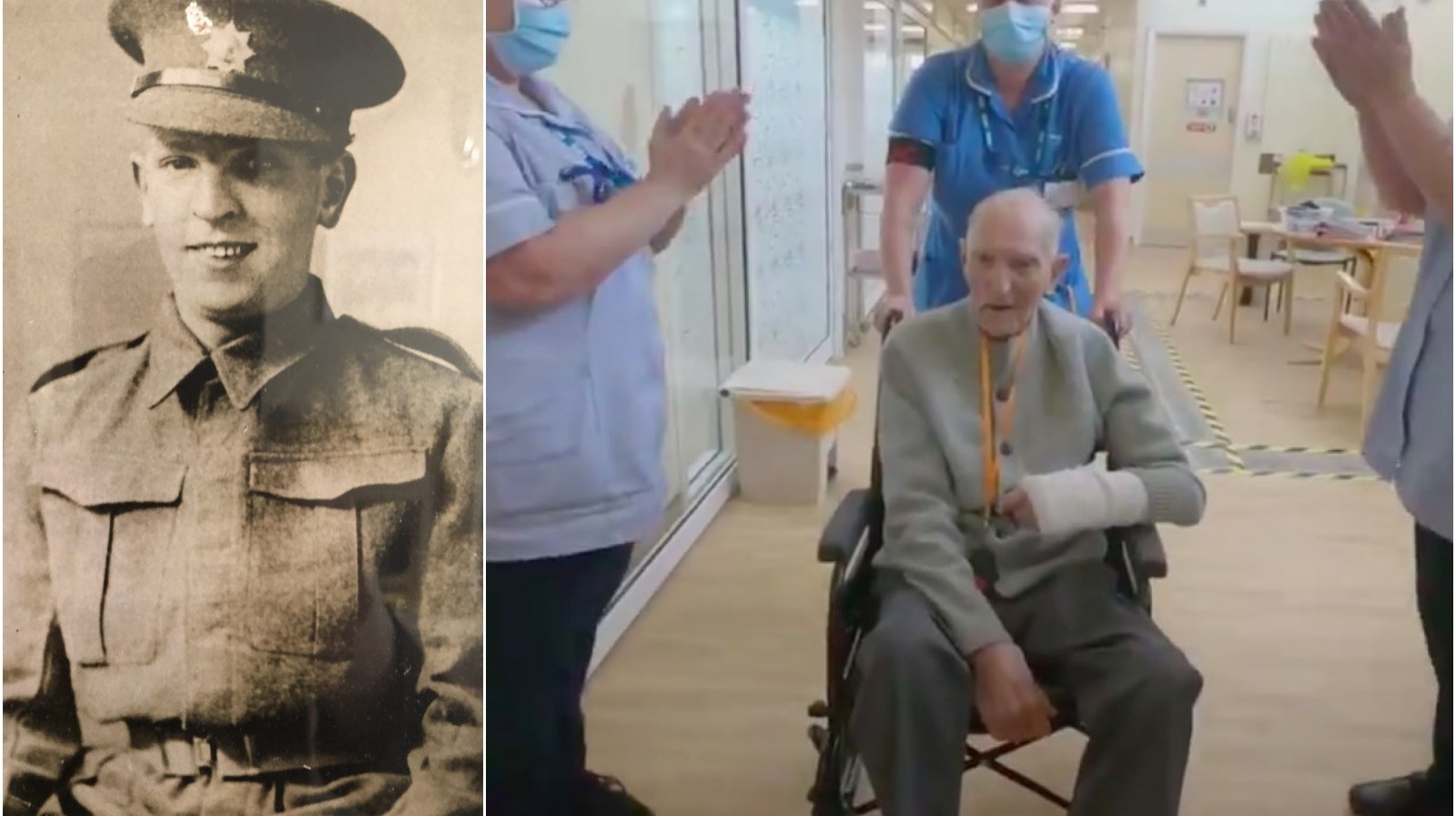 Watch: 99-year-old Doncaster war veteran applauded out of hospital ...