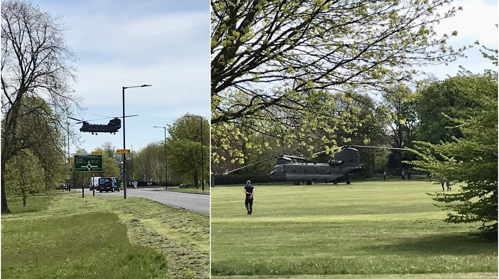 RAF Chinook helicopter lands on The Stray in Harrogate close to new ...