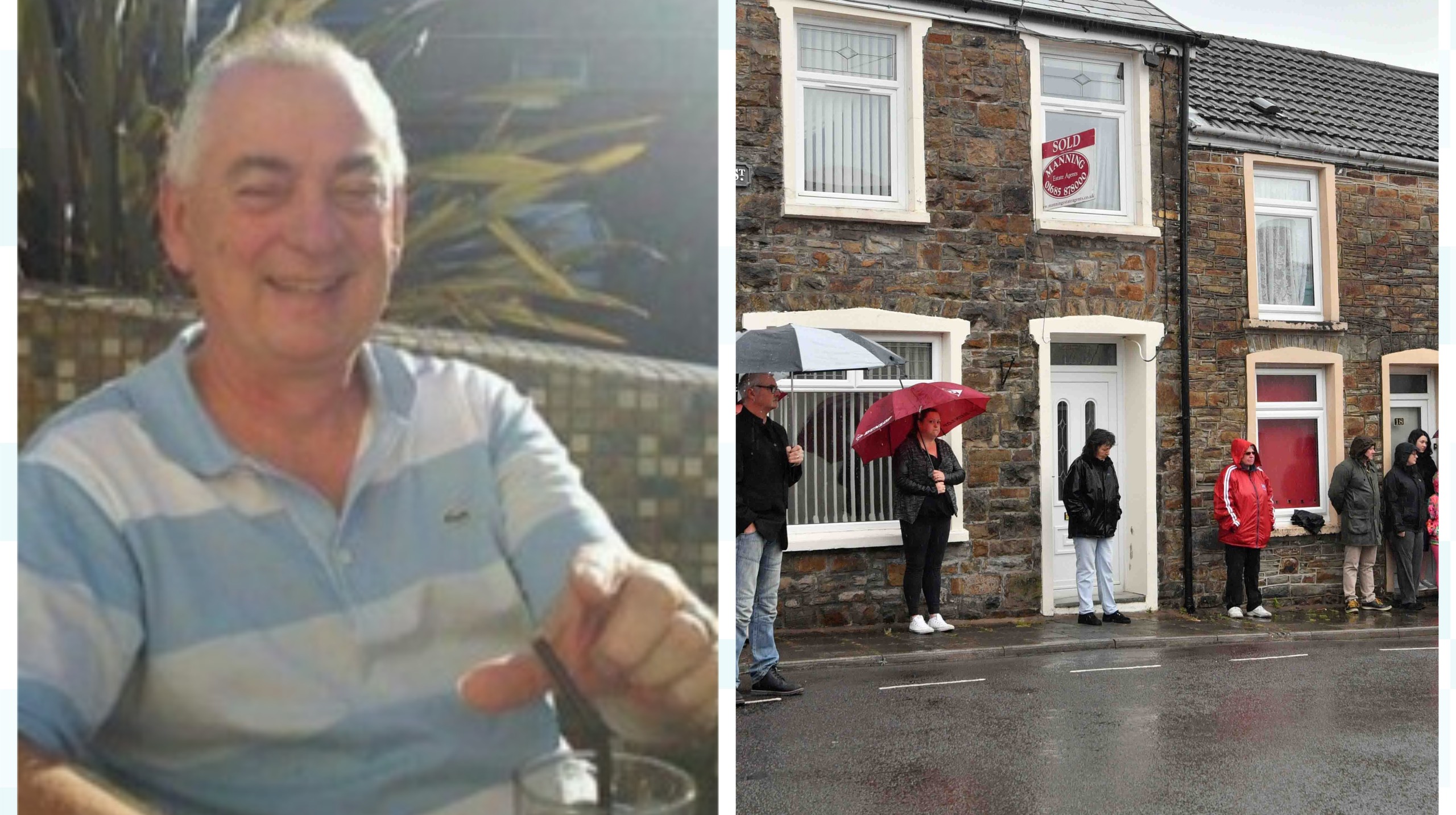 Friends and neighbours line the street of 'hero' nurse Gareth Roberts ...