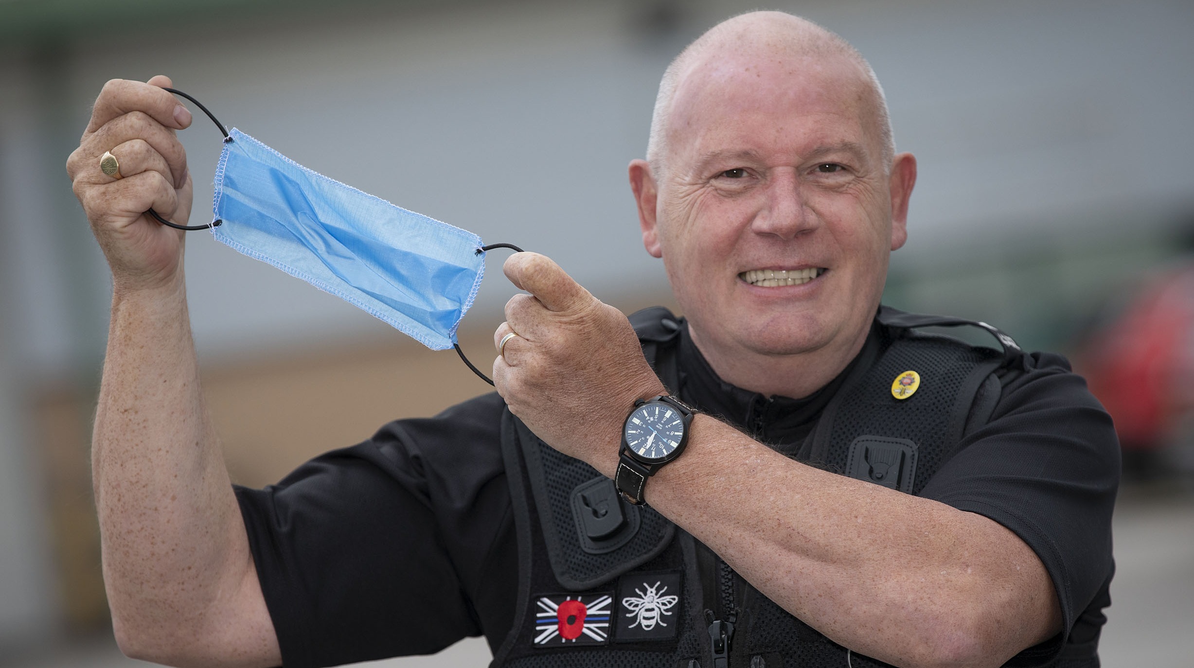 GMP Police Special makes thousands of face masks for care homes | ITV ...