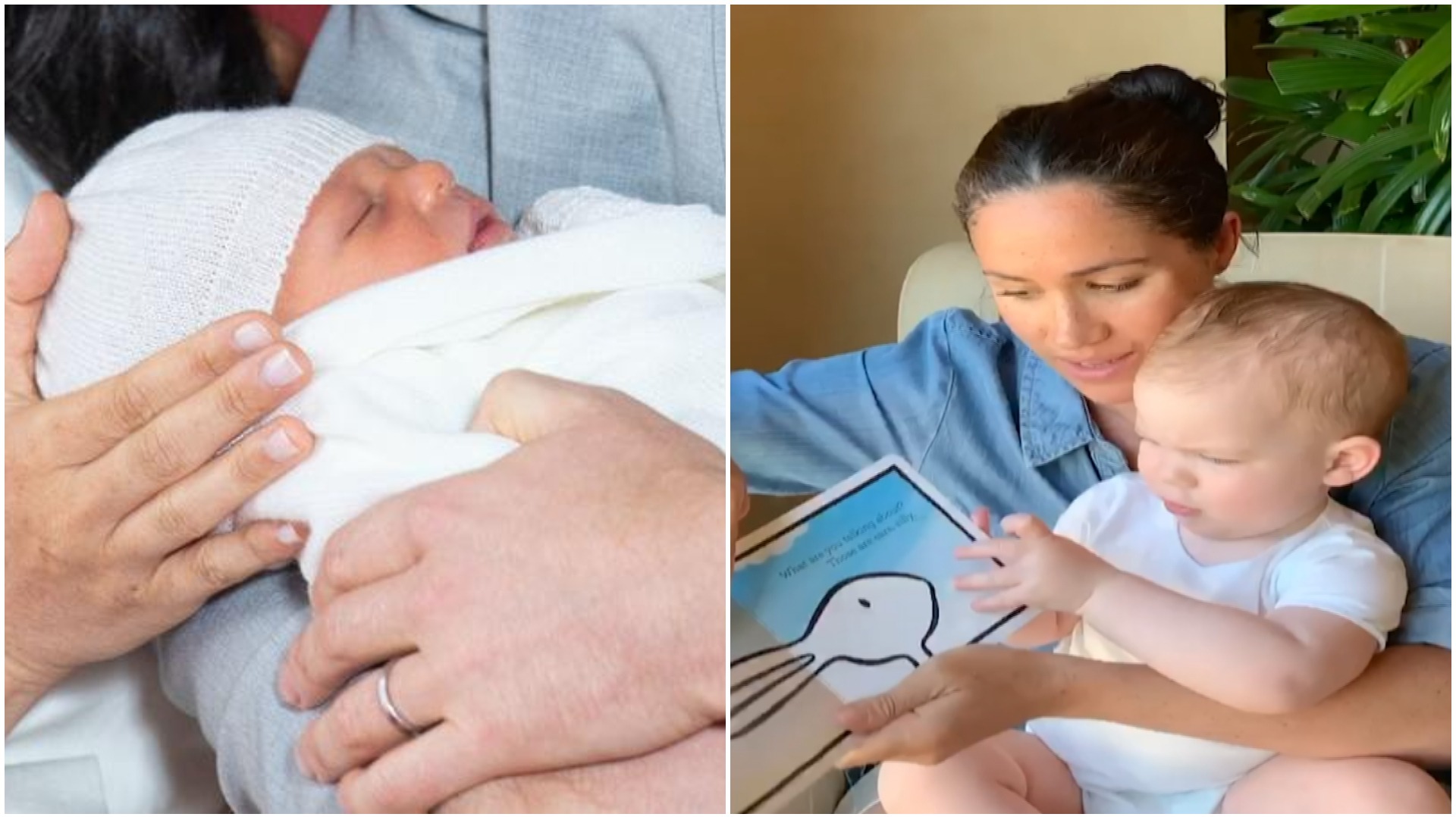 Meghan reads to Archie to support Save The Children on his first ...