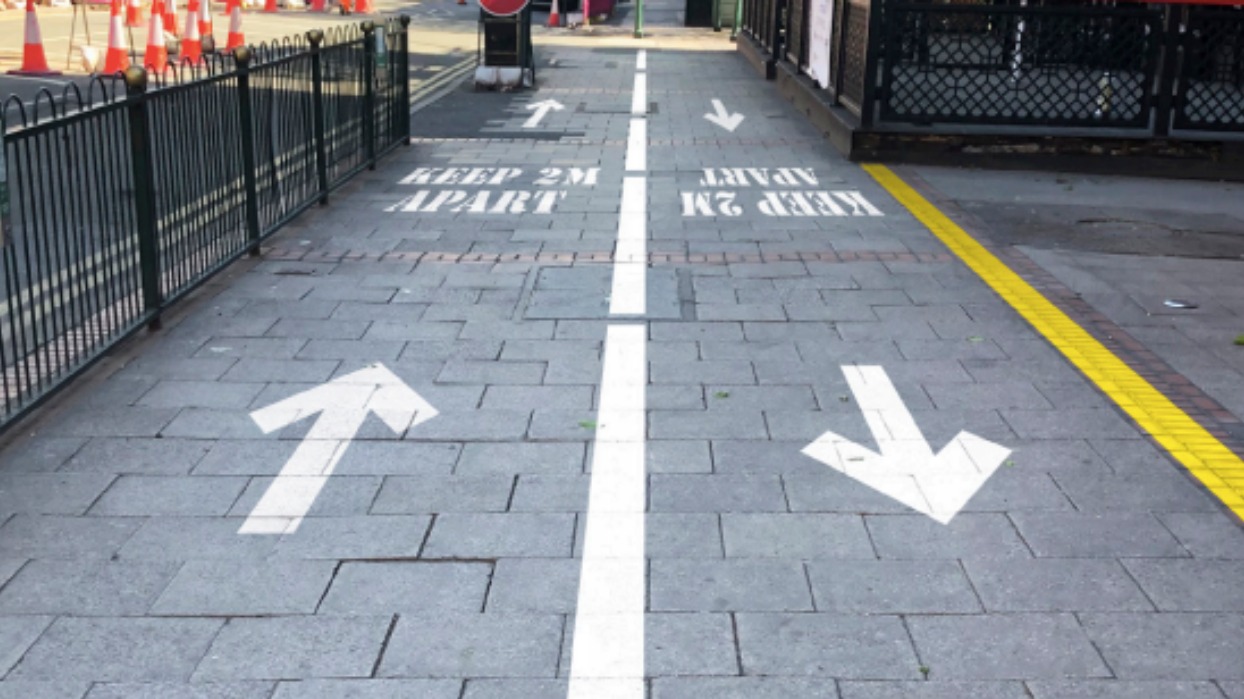 Take a look: First images released of social distancing markings to be ...