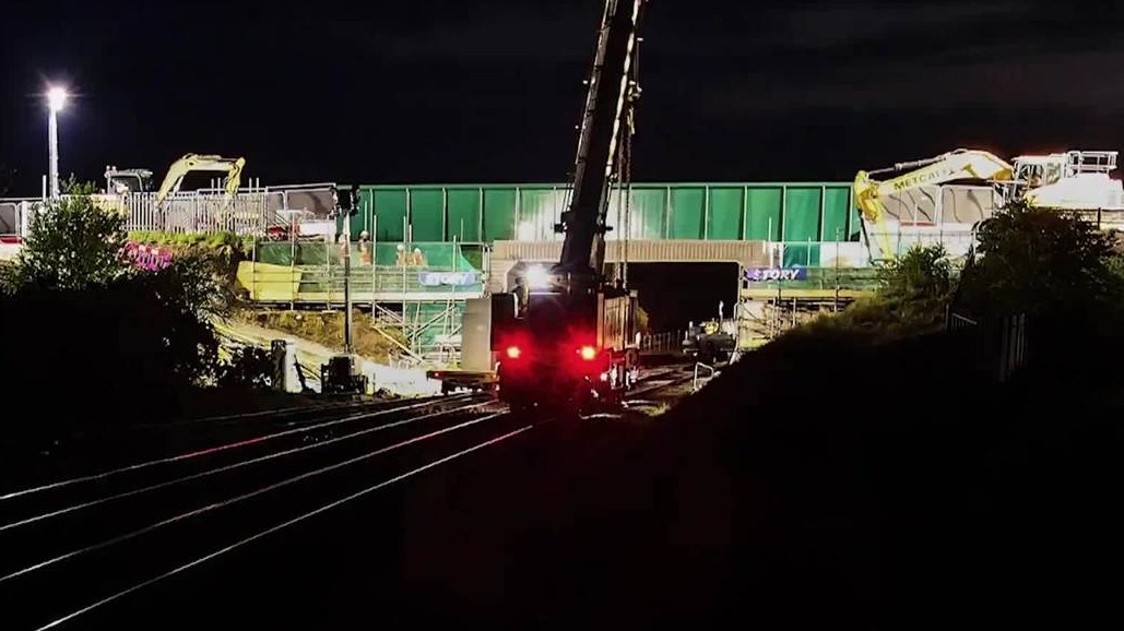 Impressive time-lapse shows demolished Workington bridge replaced | ITV ...