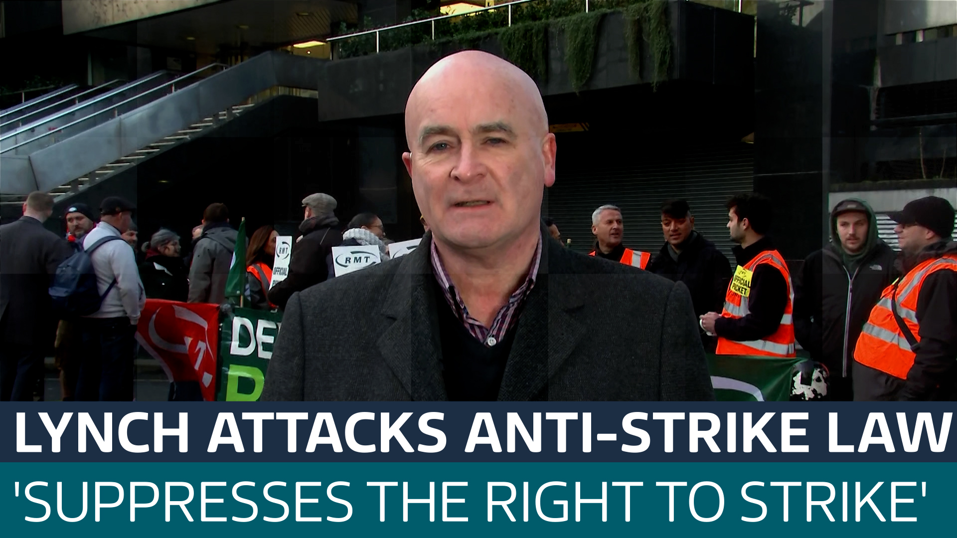 Mick Lynch reacts to anti-strike laws proposal - Latest From ITV News