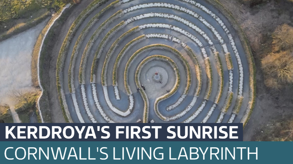 Drone of the first sunrise at Kerdroya - Latest From ITV News