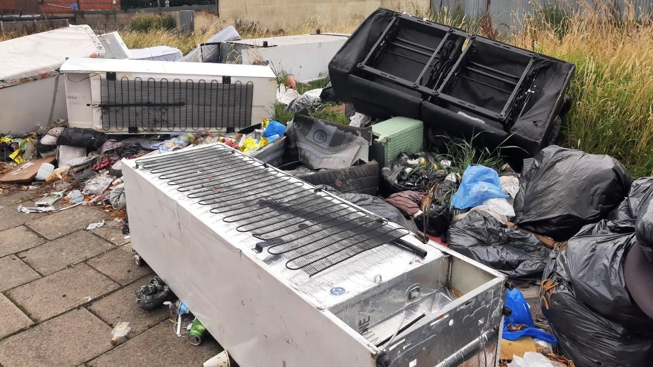 Huge Pile Of Fly Tipped Waste Where Rats And Mice Put Locals Off
