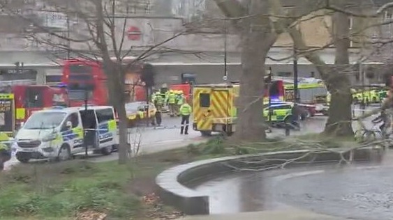 Officers among nine taken to hospital after London bus collides with ...