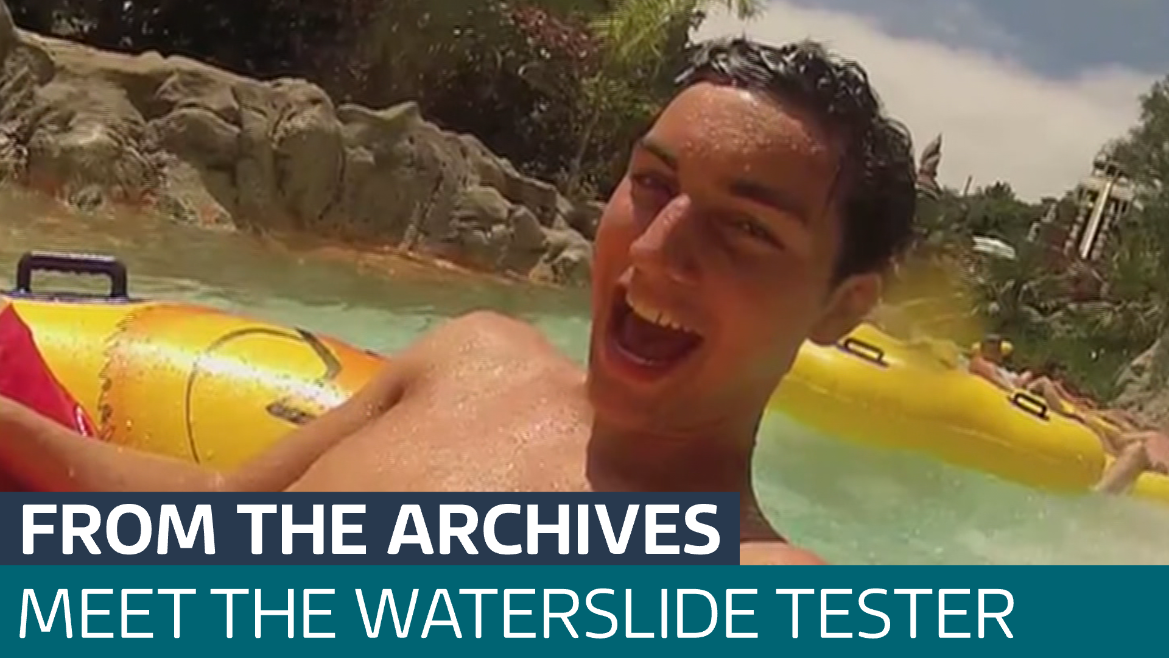 From the archives: Meet the waterslide tester - Latest From ITV News