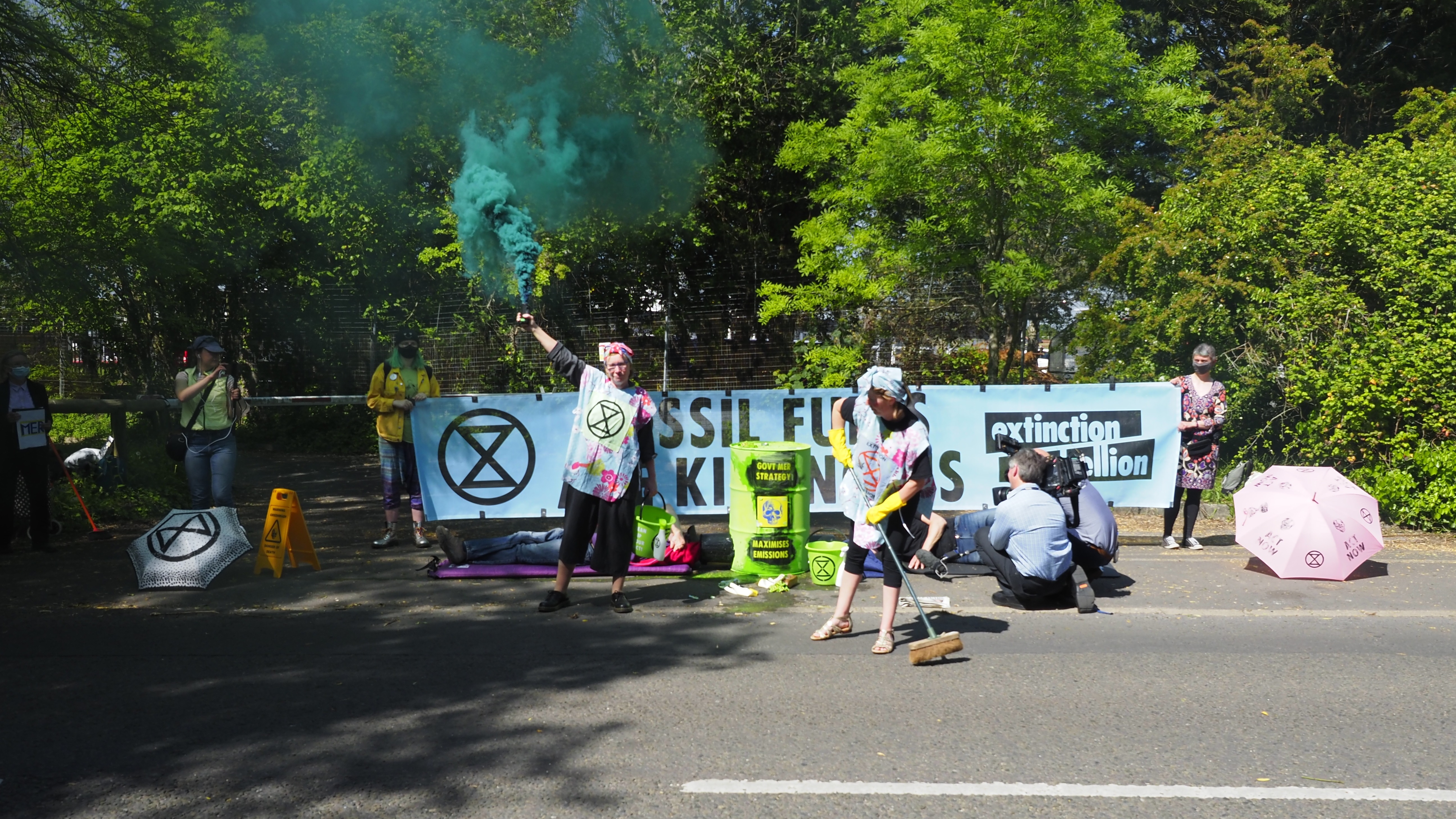 Extinction Rebellion activists block entrance to BP oil terminal | ITV ...