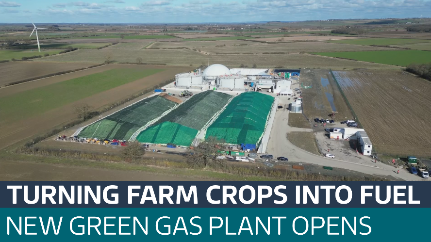 The new gas plant turning farm crops into fuel - Latest From ITV News