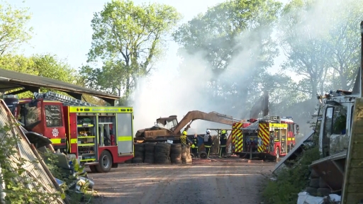 Fire at recycling centre in Devon sends smoke across A35 - crews at the ...